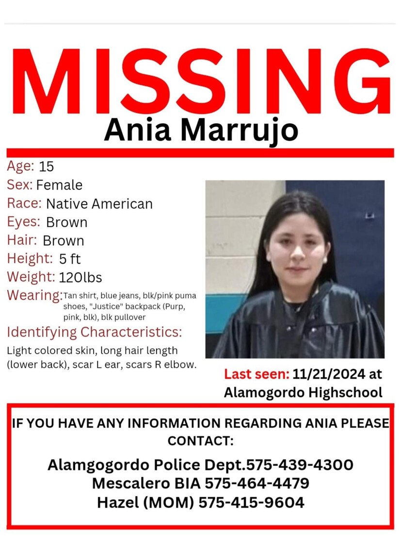 Updated Authorities Found The Missing Mescalero Apache Teenage Girl